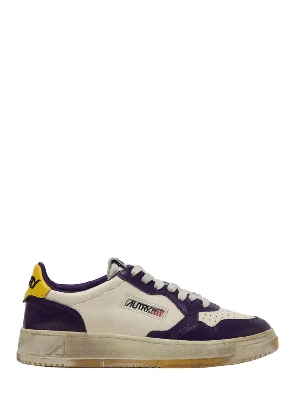 AUTRY Medalist Super Vintage Distressed Sneakers - Purple