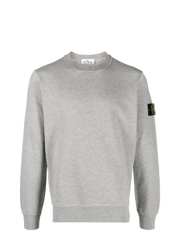 Stone Island Compass-badge Cotton Sweatshirt - Grey