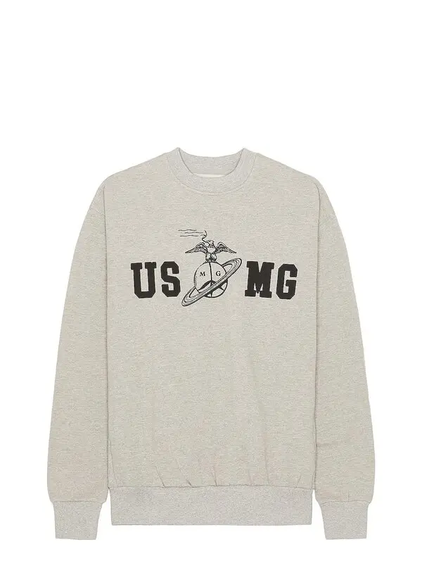 MISTER GREEN Usmg Mock Neck Crewneck - Heather