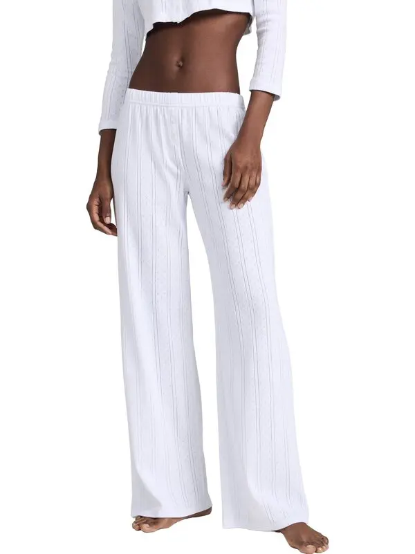 COUCOU The Pointelle Pants - White