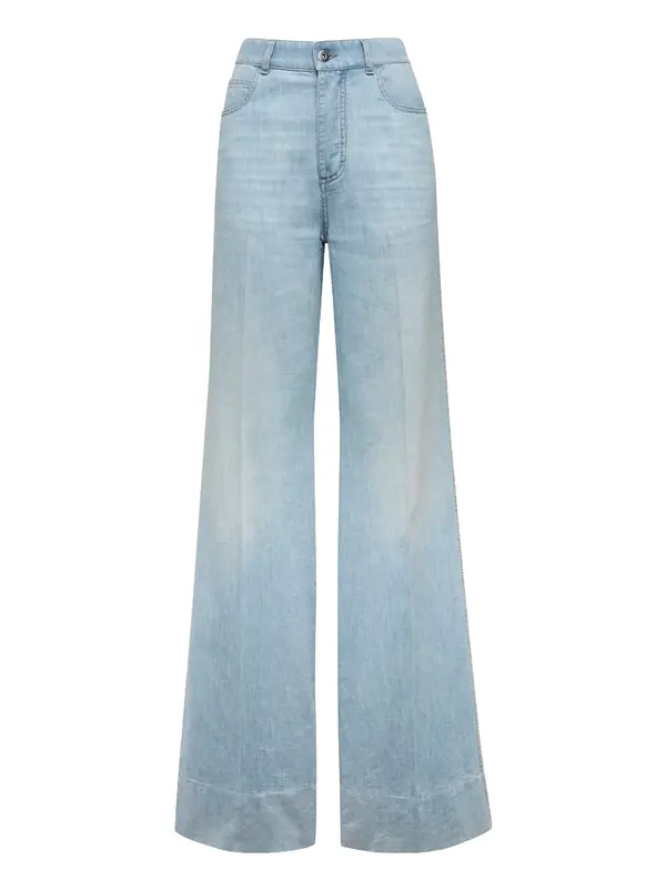 Bottega Veneta High-rise Wide-leg Jeans - Blue