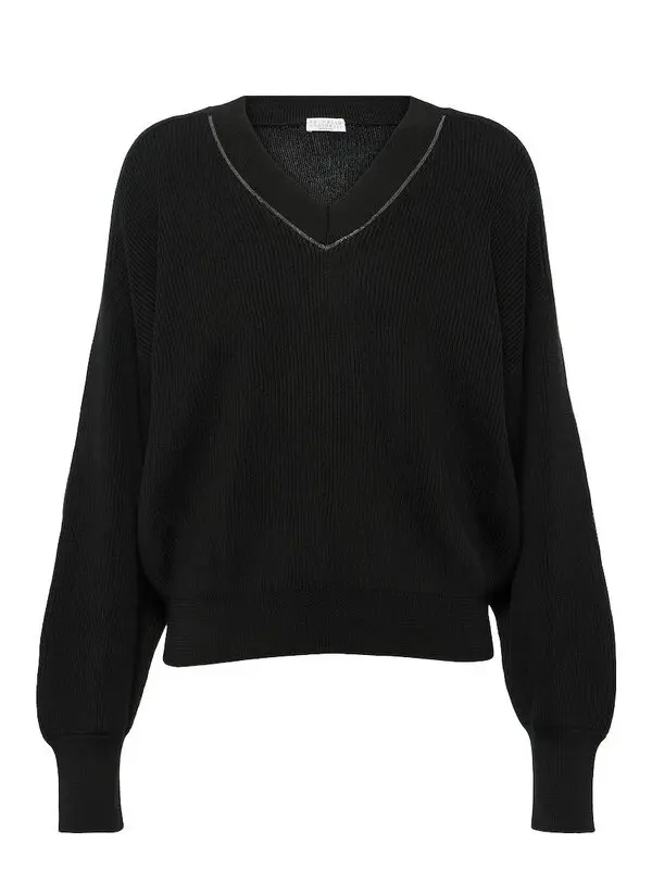 Brunello Cucinelli Cotton Sweater - Black