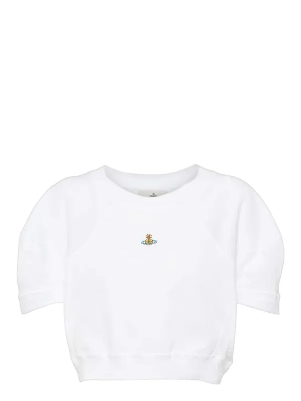 VIVIENNE WESTWOOD Orb Cropped T-shirt - White