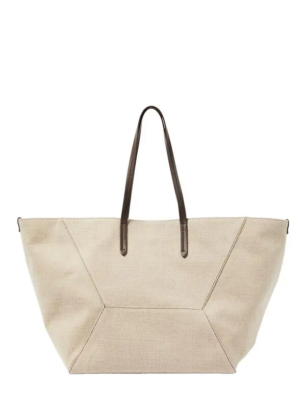 Brunello Cucinelli Large Canvas Tote - Grey