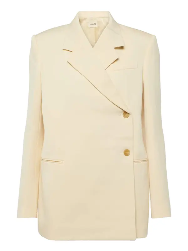 Khaite Otero Wool-blend Blazer - White
