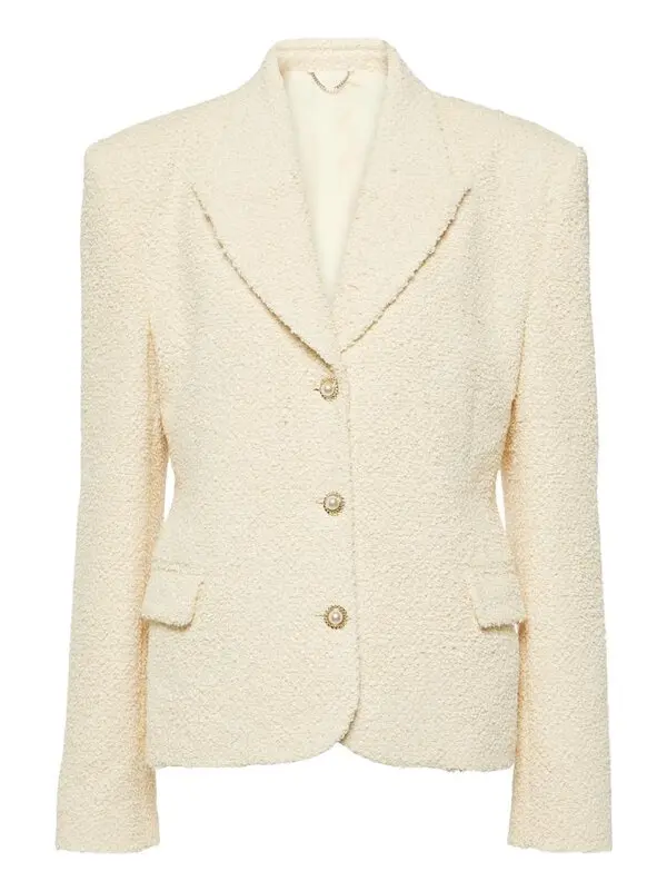 Magda Butrym Bouclé Blazer - Neutrals