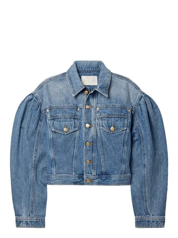 Ulla Johnson The Cosette Cropped Denim Jacket - Blue