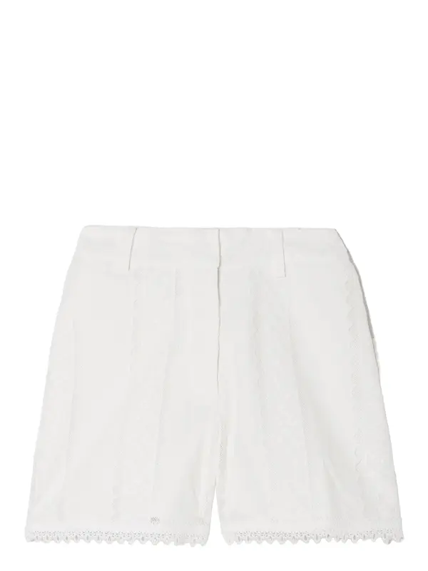 Waimari Net Sustain Ariel Lace-trimmed Shorts - White
