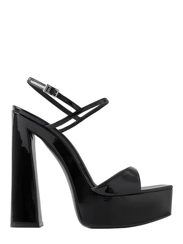 GIUSEPPE ZANOTTI Patent-leather Platform Sandals - Black