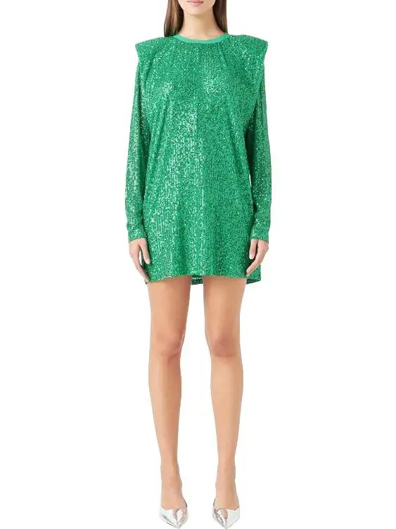 Endless Rose Sequin Mini Dress - Green