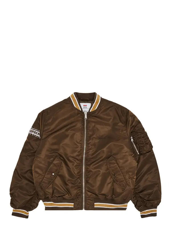 Supreme Second To None Ma-1 Jacket - Brown