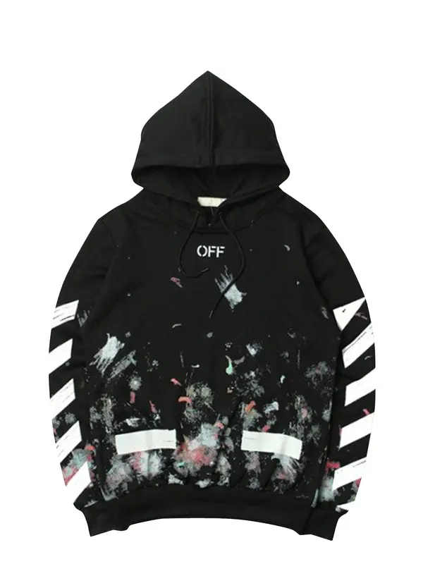 Off-White Diag Galaxy Brushed Over Hoodie - Black