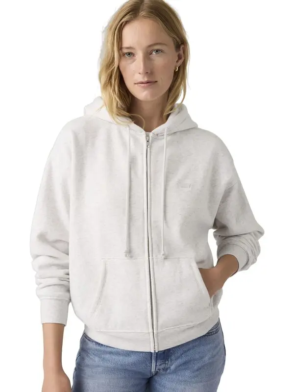 LEVI'S Everyday Zip-up Hoodie Sweatshirt - Heather Grey