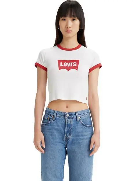 LEVI'S Graphic Ringer Mini T-shirt - Cloud Dancer