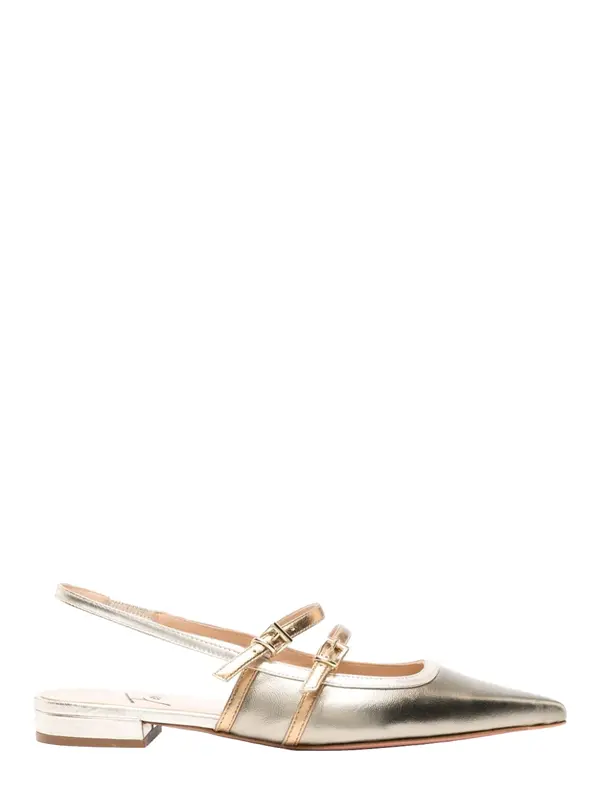 Roberto Festa Coimbra Leather Ballerinas - Gold