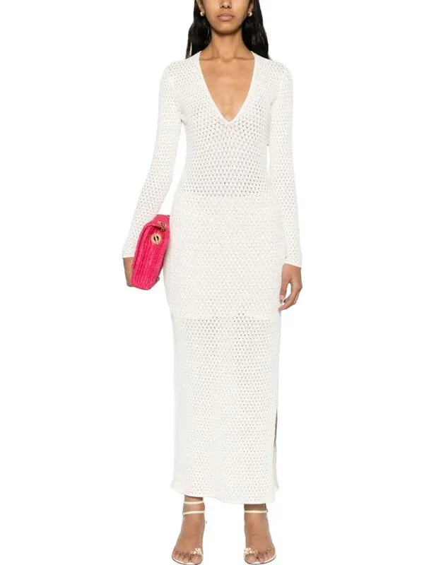 TOM FORD Pointelle-knit Maxi Dress - White