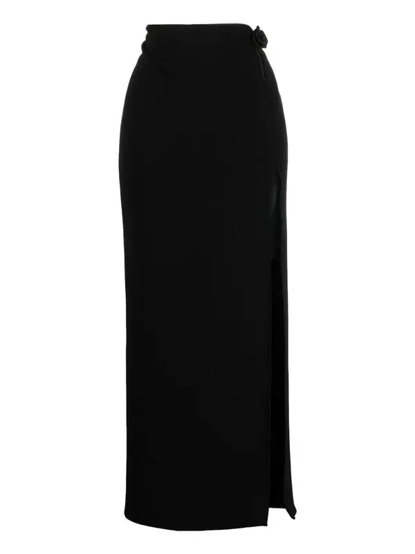Magda Butrym Rosette Cut-out Maxi Skirt - Black