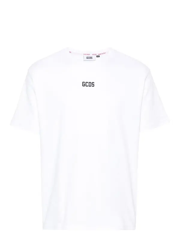 Gcds Logo-appliqqué Cotton T-shirt - White