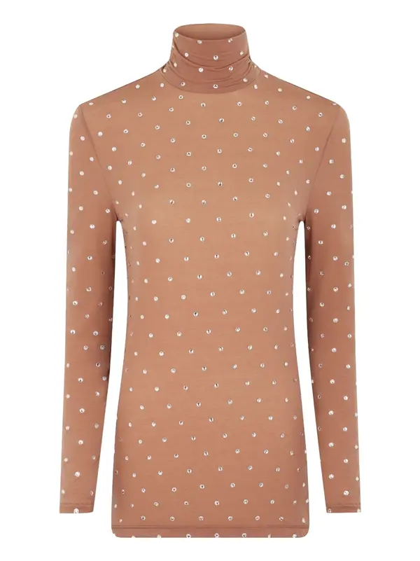 Rabanne Crystal-embellished Top - Neutrals