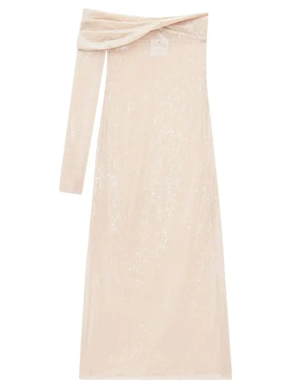 COURREGES One-shoulder Maxi Dress - Neutrals