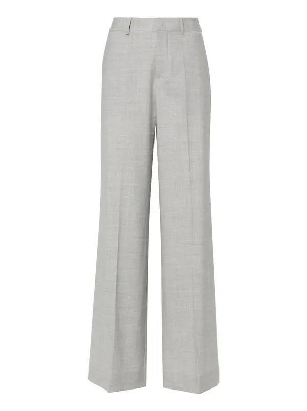 P.a.r.o.s.h Pressed-crease Wide-leg Trousers - Grey