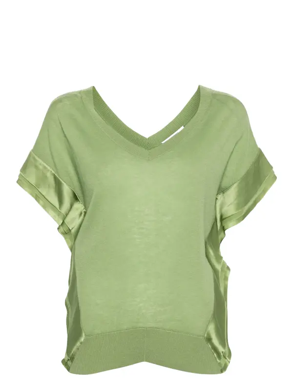 Dorothee Schumacher Glossy-appliqué Knitted Top - Green