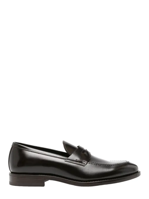 HENDERSON BARACCO Leather Penny Loafers - Brown