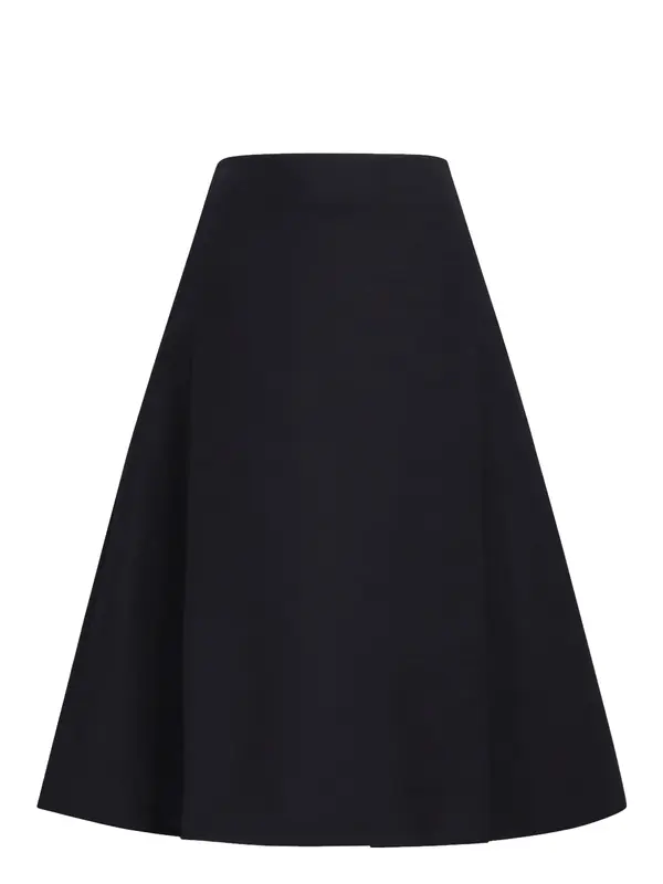 Marni A-line Cotton Midi Skirt - Black