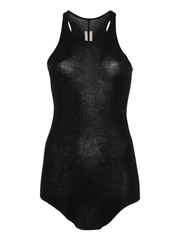 Rick Owens Ribbed Organic-cotton Top - Black