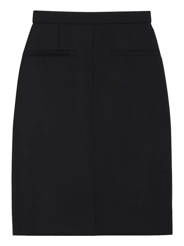 ANINE BING Vena Front-slit Skirt - Black