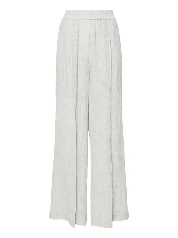 Brunello Cucinelli High-waist Palazzo Trousers - Grey
