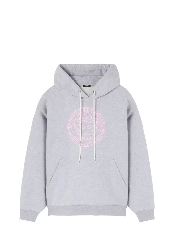 Versace Medusa Cotton Hoodie - Grey
