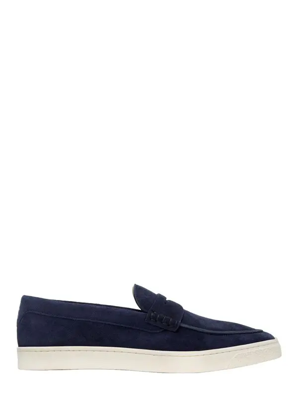Brunello Cucinelli Suede Penny Loafers - Blue
