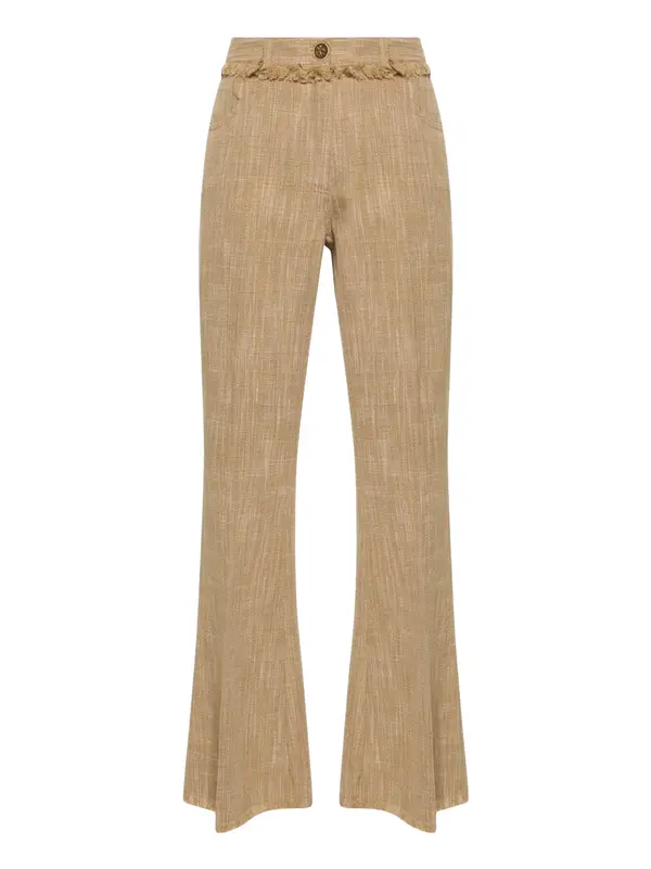 Etro Flared Cropped Trousers - Brown
