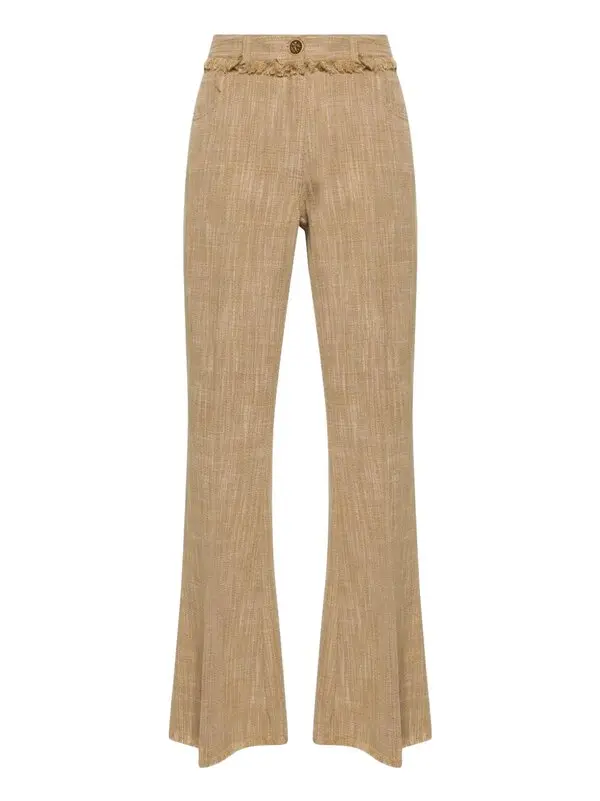 Etro Flared Cropped Trousers - Brown