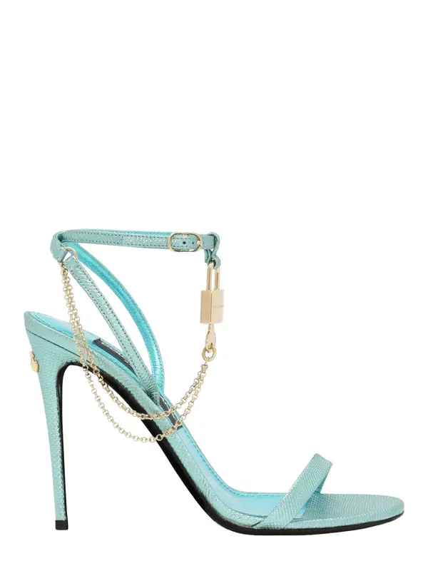 Dolce & Gabbana Keira Leather Sandals - Blue