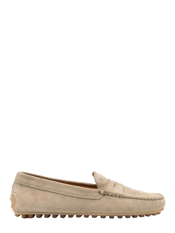 TOD'S Gommino Suede Driving Loafers - Brown