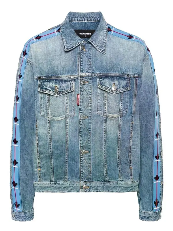 Dsquared2 Dan Logo-panels Denim Jacket - Blue