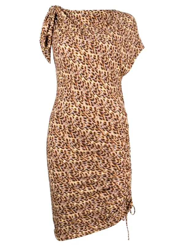 MARANT ETOILE Jeffy Abstract-print Dress - Brown