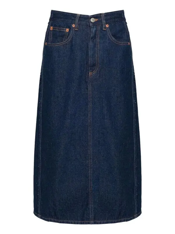 MAISON MARGIELA Denim Midi Skirt - Blue