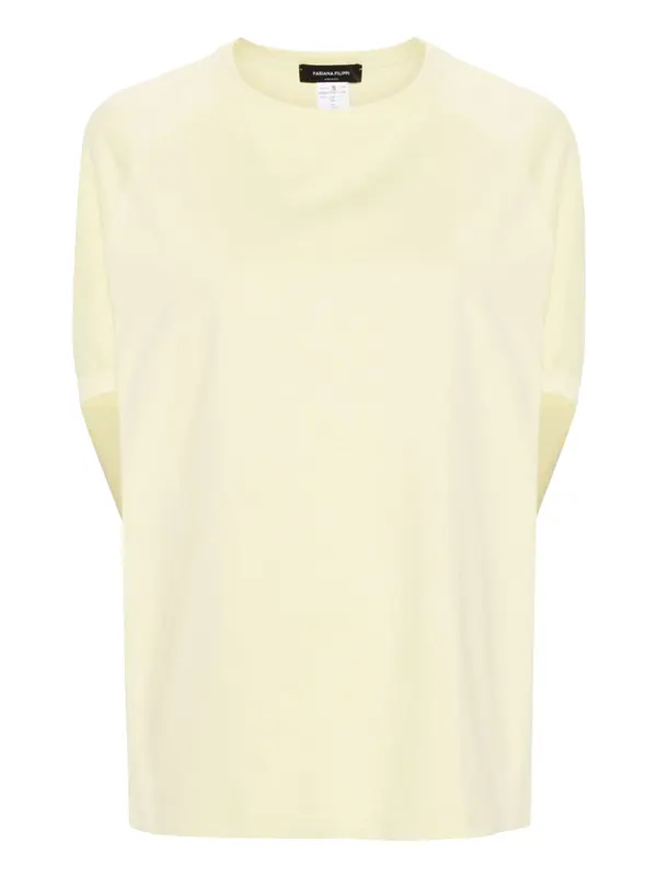 Fabiana Filippi Crew-neck Cotton T-shirt - Yellow