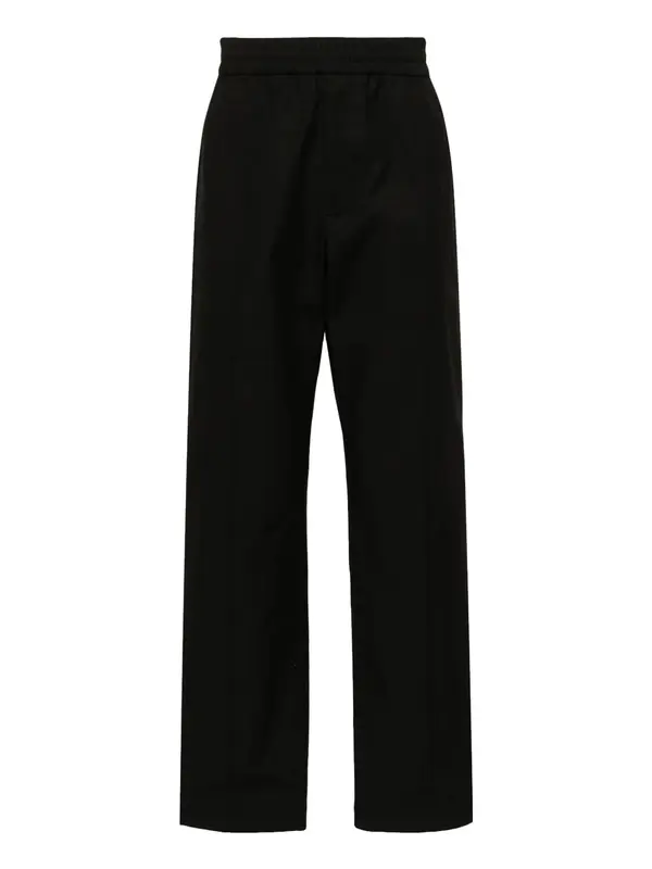 Valentino Garavani V-detail Canvas Trousers - Black