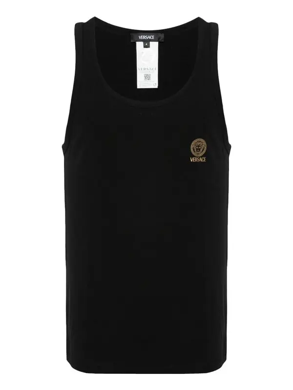 Versace Medusa Round-neck Tank Top - Black