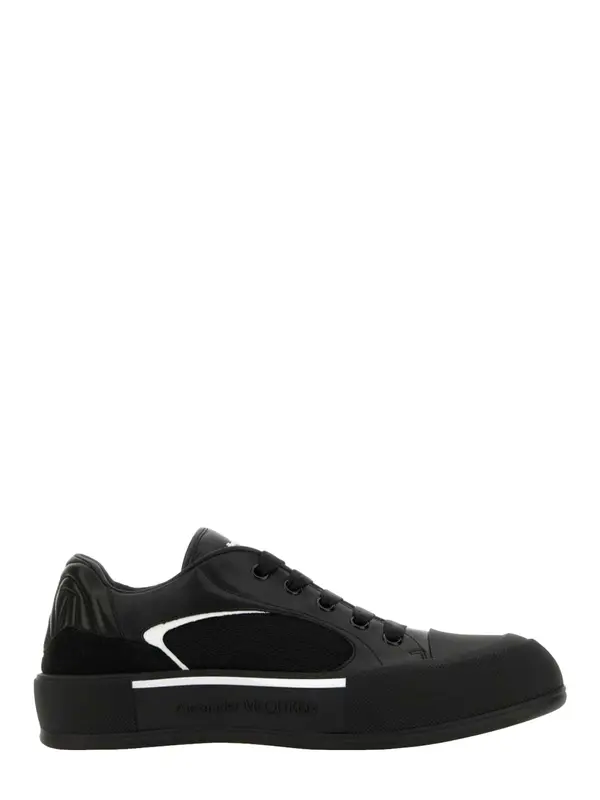 Alexander McQueen Skate Deck Plimsoll Sneakers - Black