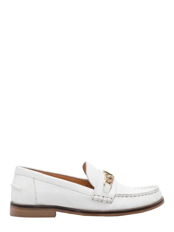 TWINSET Chain-detail Leather Loafers - White