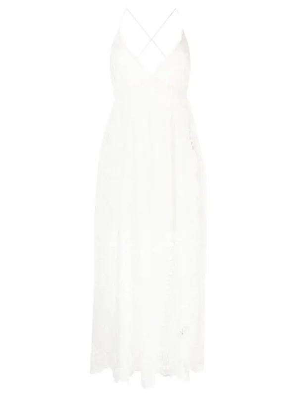 Zimmermann Lexi Embroidered Slip Dress - White