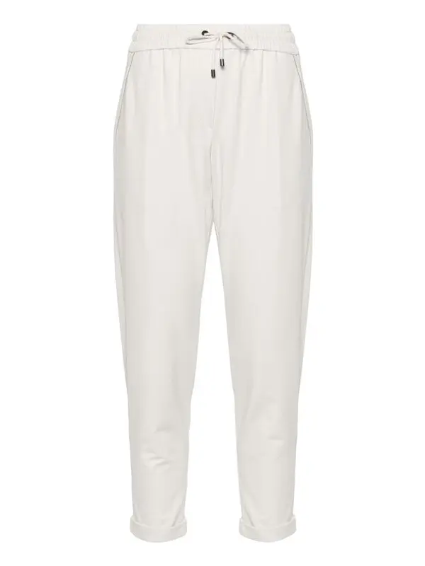 Brunello Cucinelli Drawstring-fastening Trousers - Neutrals