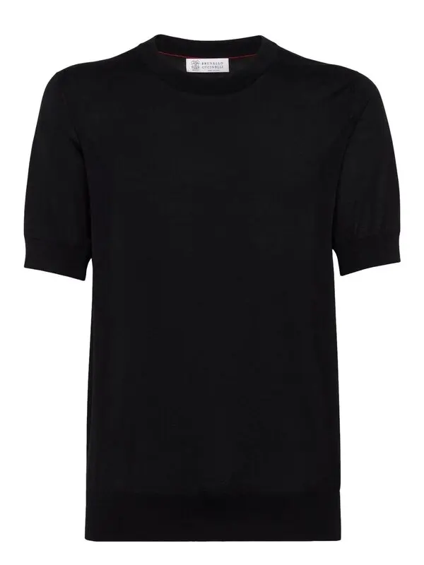 Brunello Cucinelli Cotton-silk Blend T-shirt - Black
