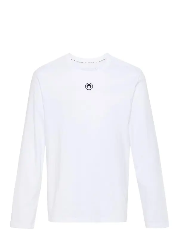 MARINE SERRE Crescent Moon Long-sleeve T-shirt - White