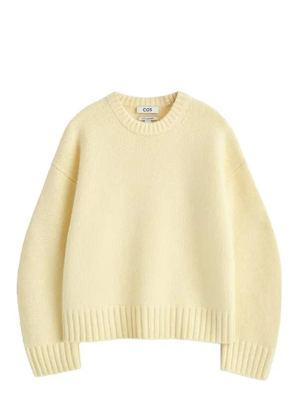 Cos Chunky Pure Cashmere Crew-neck Sweater - Yellow